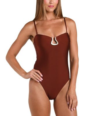 Click here for Sunshine 79 Solid Bandeau One Piece prices