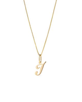 Click here for Ana Luisa Solid Yellow Gold Script Letter Necklace prices