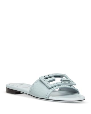 Click here for Fendi Womens Baguette Leather Selleria Slides prices