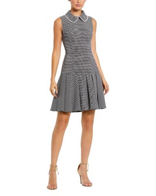 Click here for Mac Duggal Sleeveless Collared Boucle Mini Dress w... prices