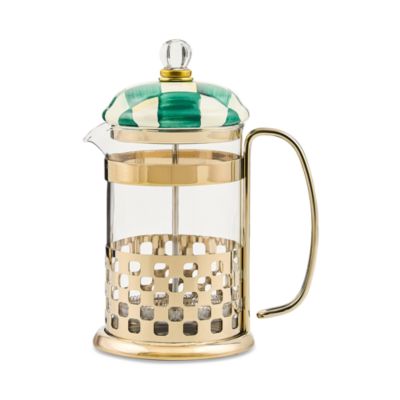 Click here for MacKenzie-Childs Emerald Check French Press prices