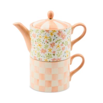 Click here for MacKenzie-Childs Posie Patch Ceramic Tea For Me Se... prices