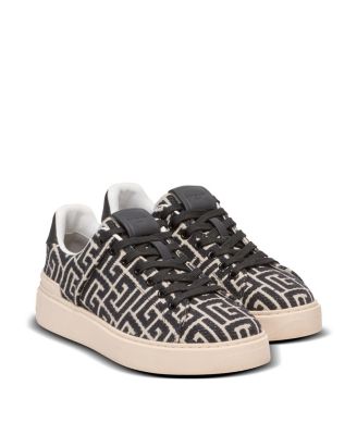 Click here for Balmain Womens Monogram B-Court Trainers prices