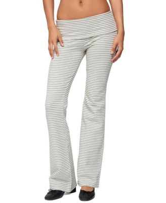 Click here for Edikted Kaeli Stripey Flared Leggings prices