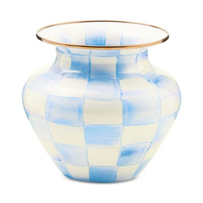 Click here for MacKenzie-Childs Sky Check Large Vase prices