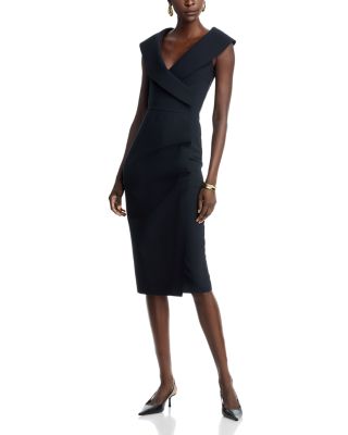 Click here for Chiara Boni La Petite Robe Draped Faux Wrap Dress... prices