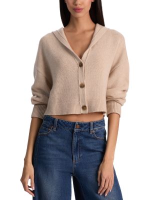 Click here for Alice and Olivia Corey Hooded Cashmere Cardigan Sw... prices