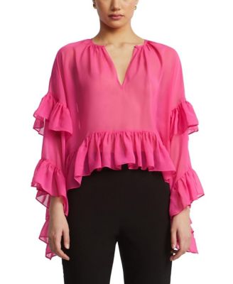 Click here for Bcbgmaxazria Ruffle Swing Top prices