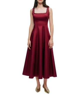 Click here for Nocturne Embellished Square Neck Midi Dress prices