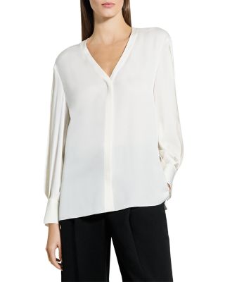 Click here for Theory Silk Volume Sleeve Blouse prices