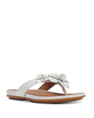Click here for FitFlops Womens Gracie Flower Leather Flip Flops prices