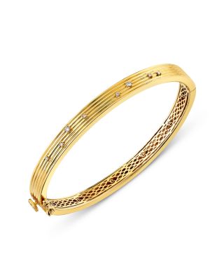 Click here for Sydney Evan 14K Yellow Gold Core Diamond Fluted Ba... prices