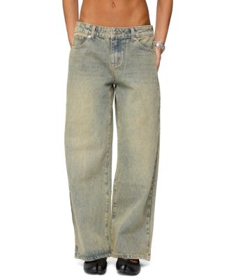 Click here for Edikted Petite Ace Relaxed Dark Rinse Wash Jeans prices