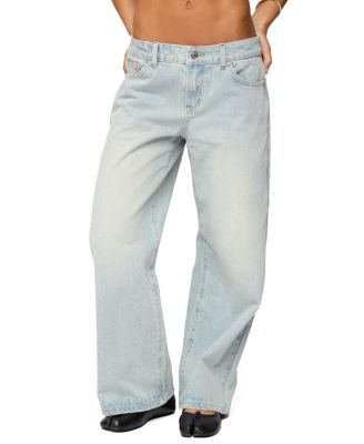 Click here for Edikted Petite Ace Relaxed Dark Rinse Wash Jeans prices