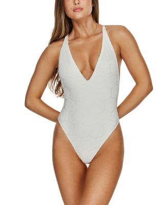 Click here for Flirtt Gottex Mermaid Island Textured Deep Plunge... prices