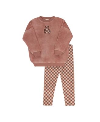 Click here for Elys & Co. Unisex Velour Plaid Bear Collection Swe... prices