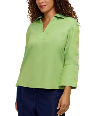Click here for Foxcroft Lainey Poplin Top prices