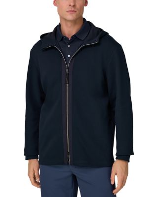 Click here for Boggi Milano Scuba Pique Full Zip Hooded Sweatshir... prices