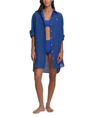 Click here for Polo Ralph Lauren Boyfriend Shirt Swim Cover-Up prices