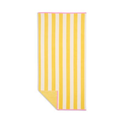 Click here for Aqua Yellow Stripe Beach Towel - Exclusive prices