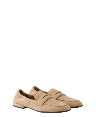 Click here for Prada Womens Shuffle Nubuck Leather Loafers prices