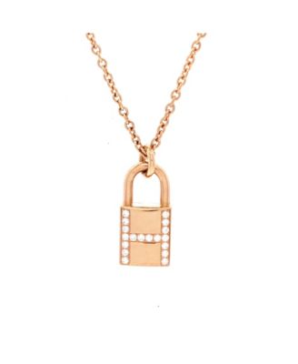 Click here for Pre-Owned HERMES Amulettes Cadenas Pendant Necklac... prices