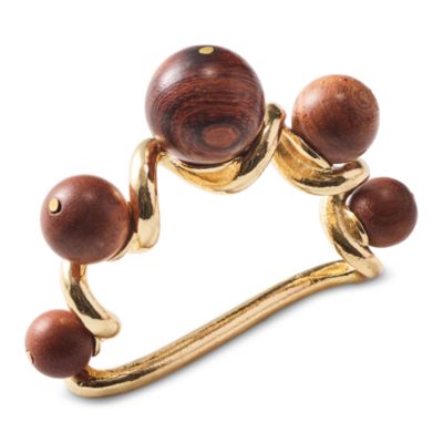 Click here for Kim Seybert Bois Napkin Ring in Brown & Gold prices