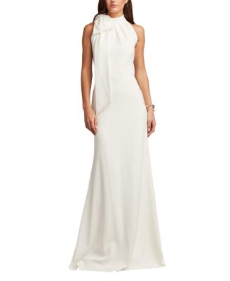 Click here for Tadashi Shoji Sims Shoulder Bow Halter Gown prices