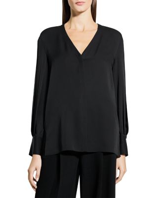Click here for Theory Silk Volume Sleeve Blouse prices