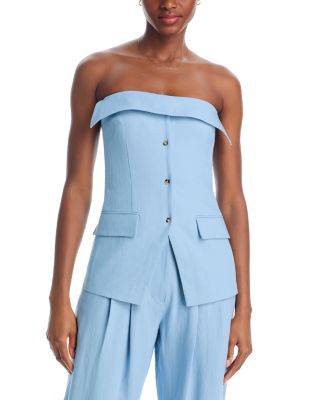 Click here for Nanushka Maleah Strapless Top prices