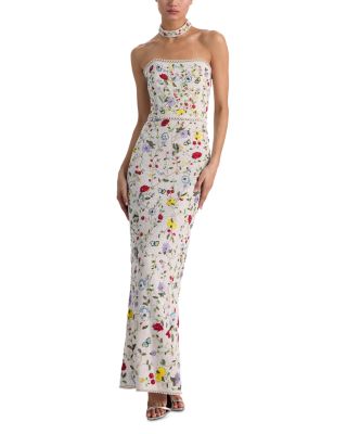 Click here for Alice and Olivia Georgie Embellished Strapless Gow... prices
