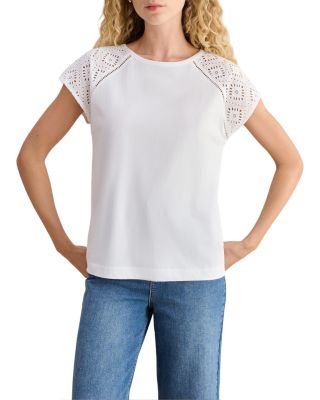 Click here for Hobbs London Ivana Eyelet Embroidered Top prices