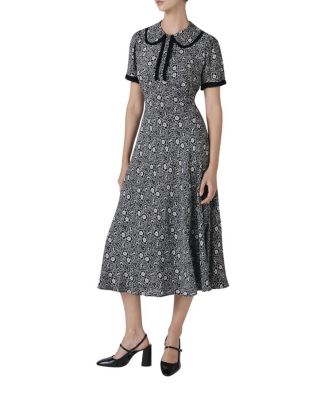 Click here for Ghost London Taylor Floral Crepe Midi Tea Dress prices