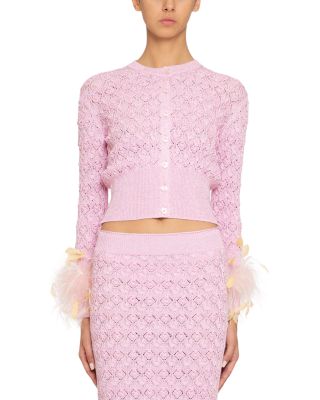 Click here for DES_PHEMMES Openwork Cardigan Sweater prices