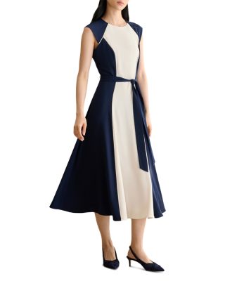 Click here for Hobbs London Andrea Color Blocked Dress prices