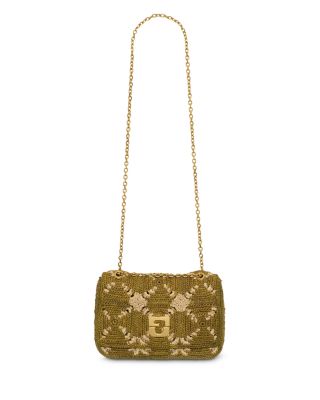 Click here for Gerard Darel Le Fanny Khaki Crochet Raffia Crossbo... prices