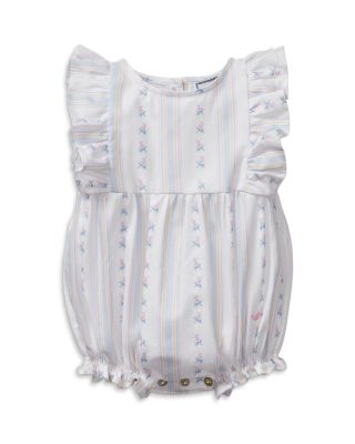 Click here for Petite Plume Girls Ruffled Romper in Cottage Strip... prices