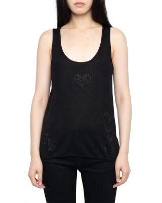 Click here for Zadig & Voltaire Lee Cashmere Rhinestone Tank prices