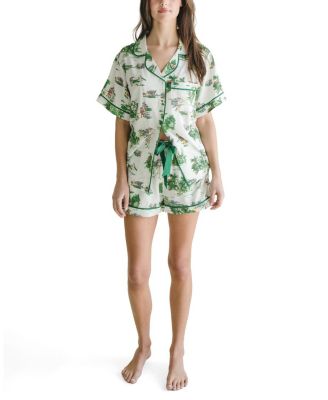 Click here for Katie Kime Golf Toile Pajama Shorts Set prices
