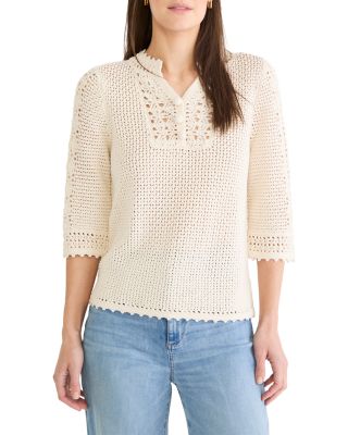 Click here for Nic+Zoe Crochet Mesh Sweater prices