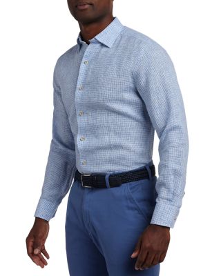 Click here for David Donahue Linen Check Shirt prices