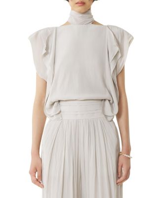 Click here for Lanvin Frilled Top In Charmeuse prices