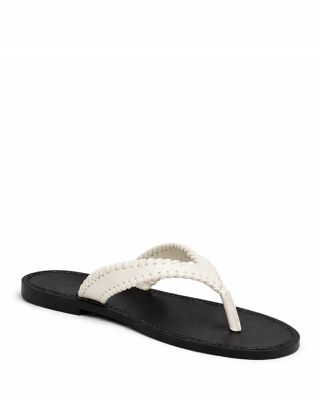 Click here for Cinq a Sept Womens Jessica Leather Thong Sandals prices