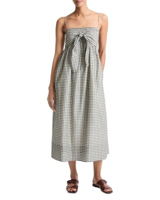 Click here for Vince Smocked Midi Dress prices