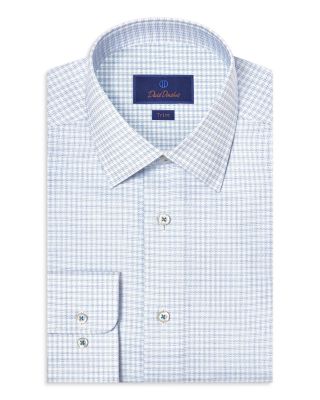 Click here for David Donahue Trim Fit Stretch Twill Check Dress S... prices