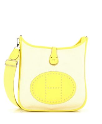 Click here for Pre-Owned HERMES Pm Evelyne Bag Gen Iii Toile and... prices