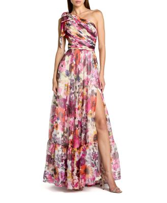 Click here for Mac Duggal Side Cut Out One Shoulder Gown prices