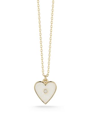 Click here for Moon & Meadow Diamond Heart Pendant Necklace in 14... prices