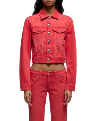 Click here for 7 For All Mankind Shrunken Jean Jacket in Flame prices