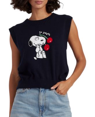 Click here for Chinti & Parker Womens Cotton Snoopy Cherry Tank prices